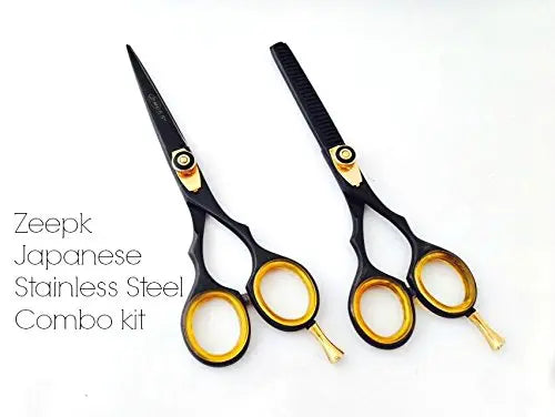 Zeepk Matte black Haircutting Shears Combo
